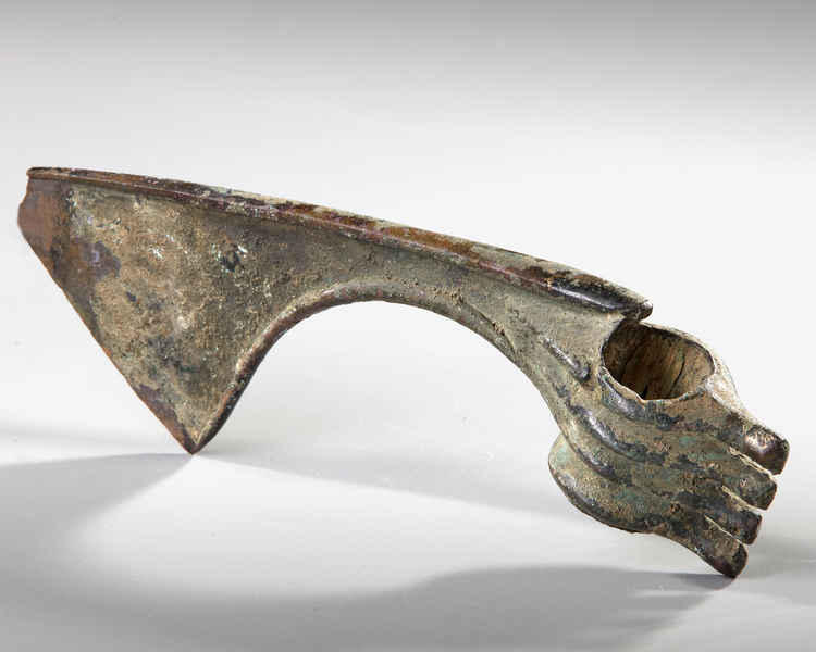 A BRONZE CEREMONIAL AXE, URARTU, 2ND MILLENNIUM BC