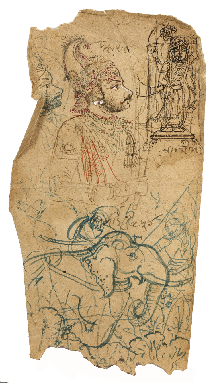 A COLLECTION OF EIGHT DRAWINGS/SKETCHES OF SRINATH JI AND DIFFERENT ...