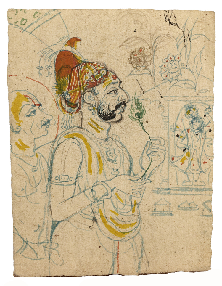 A COLLECTION OF EIGHT DRAWINGS/SKETCHES OF SRINATH JI AND DIFFERENT ...