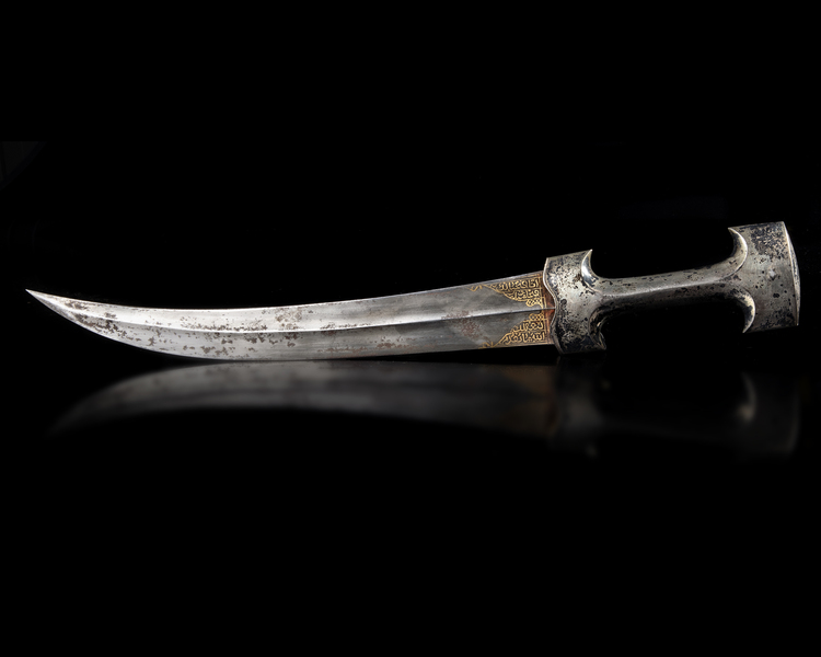 AN OTTOMAN SILVER DAGGER, (HANCER) TURKEY, 19TH CENTURY