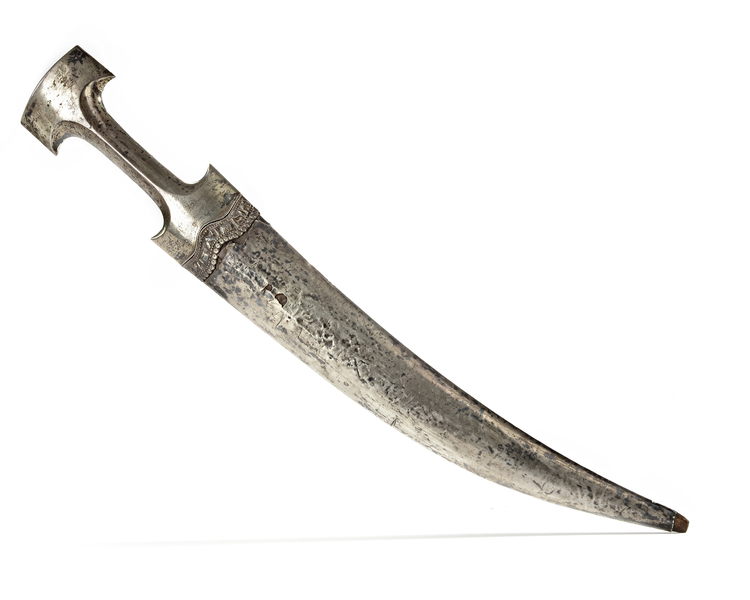 AN OTTOMAN SILVER DAGGER, (HANCER) TURKEY, 19TH CENTURY