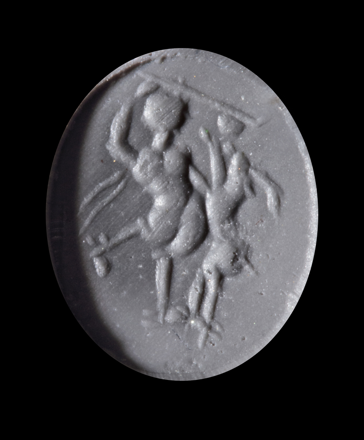 TWO ROMAN INTAGLIOS AND A LATER CAST GLASS IMPRESSION, 2ND CENTURY AD ...