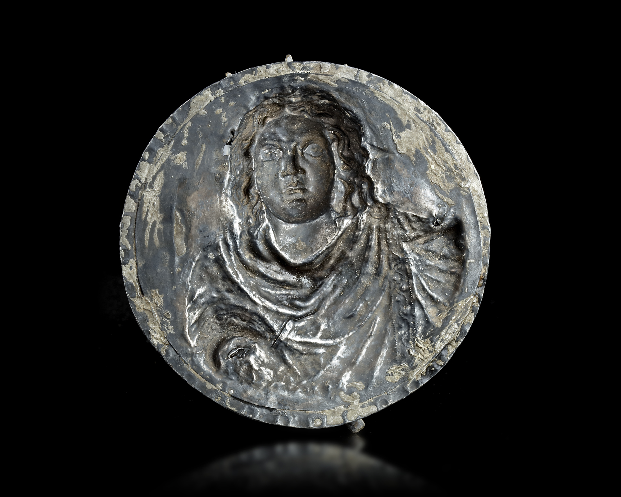 A SILVER PHALERA WITH SOL, 3RD-4TH CENTURY AD