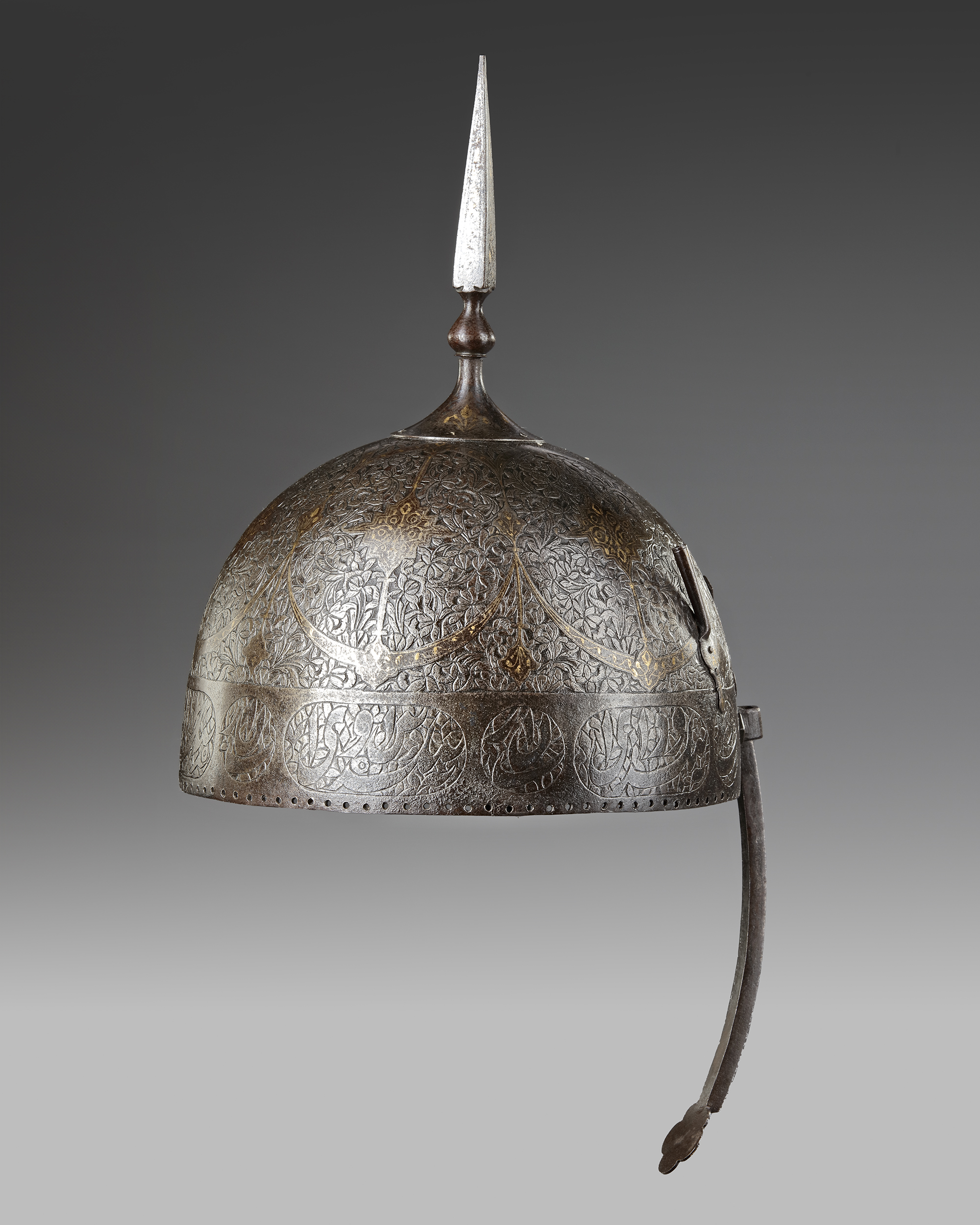 A PERSIAN QAJAR STEEL HELMET, 19TH CENTURY