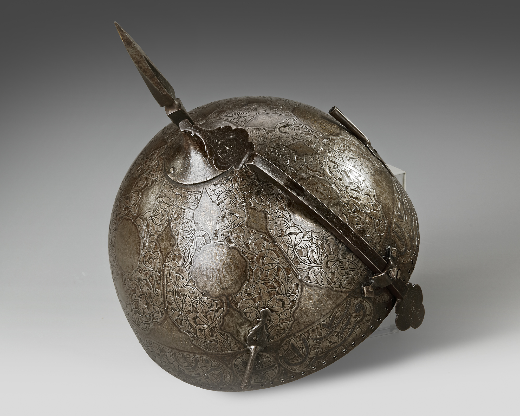 A PERSIAN QAJAR STEEL HELMET, 19TH CENTURY