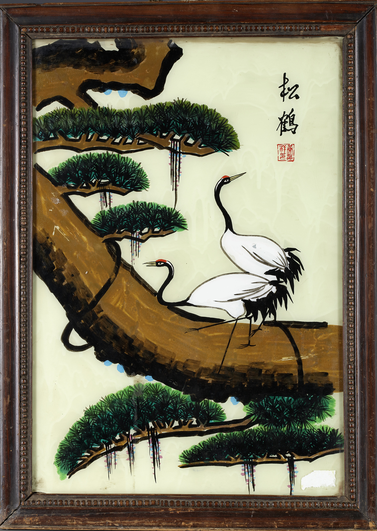 A CHINESE REVERSE GLASS PAINTING, 20TH CENTURY