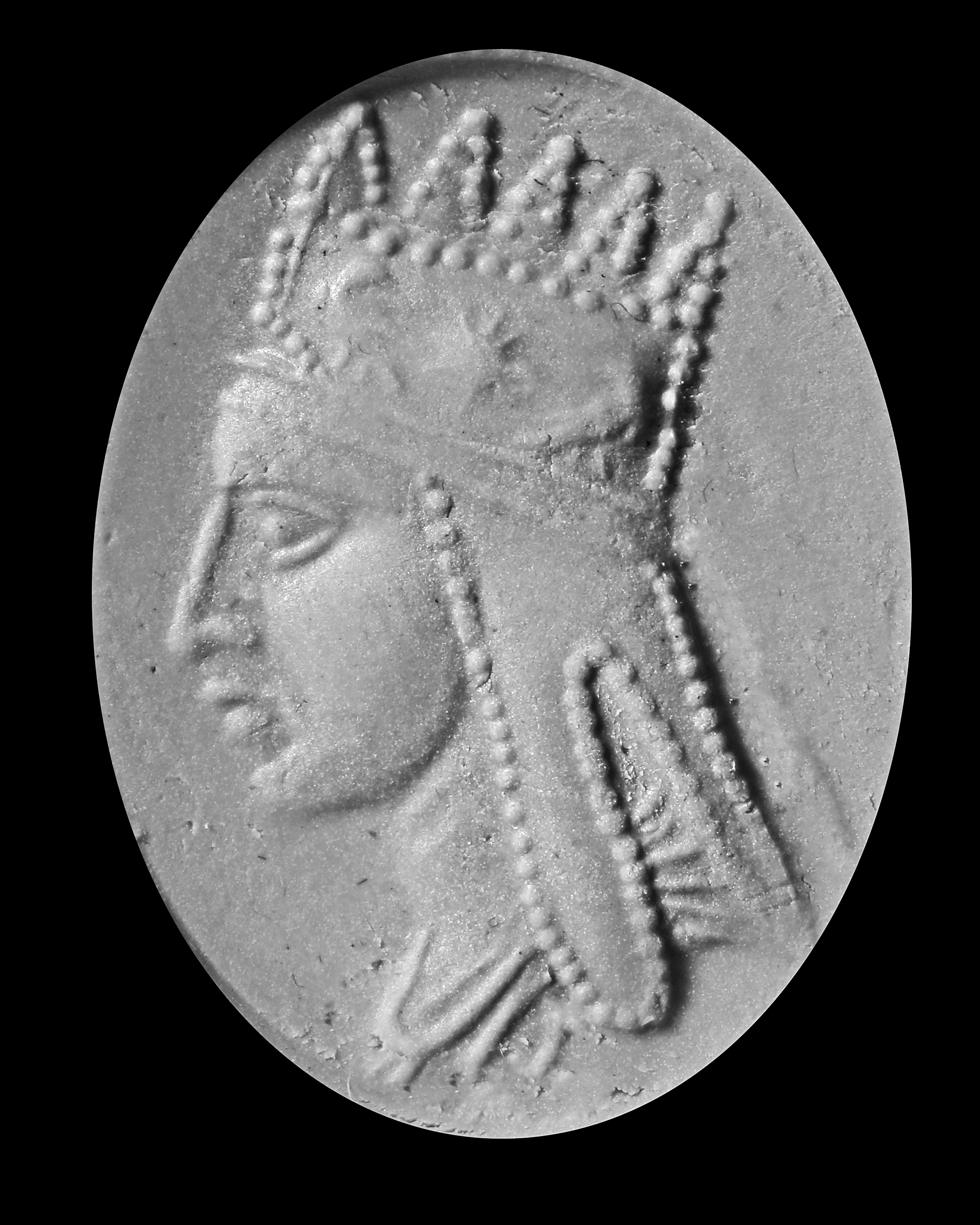 AN AMETHYST INTAGLIO OF TIGRANES THE GREAT, 1ST CENTURY BC