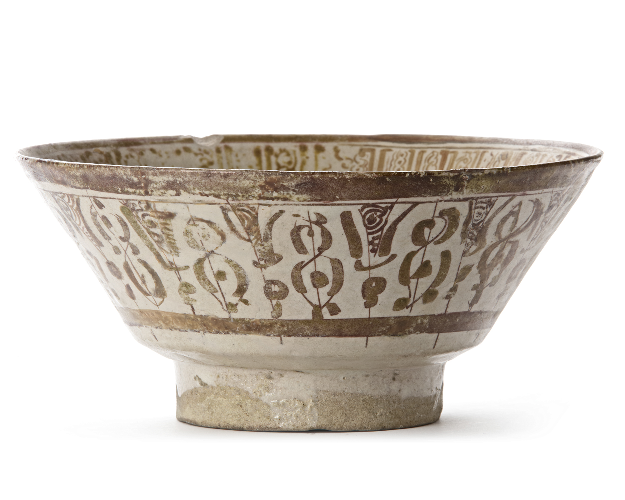 A KASHAN POTTERY BOWL, CENTRAL PERSIA, 12TH-13TH CENTURY