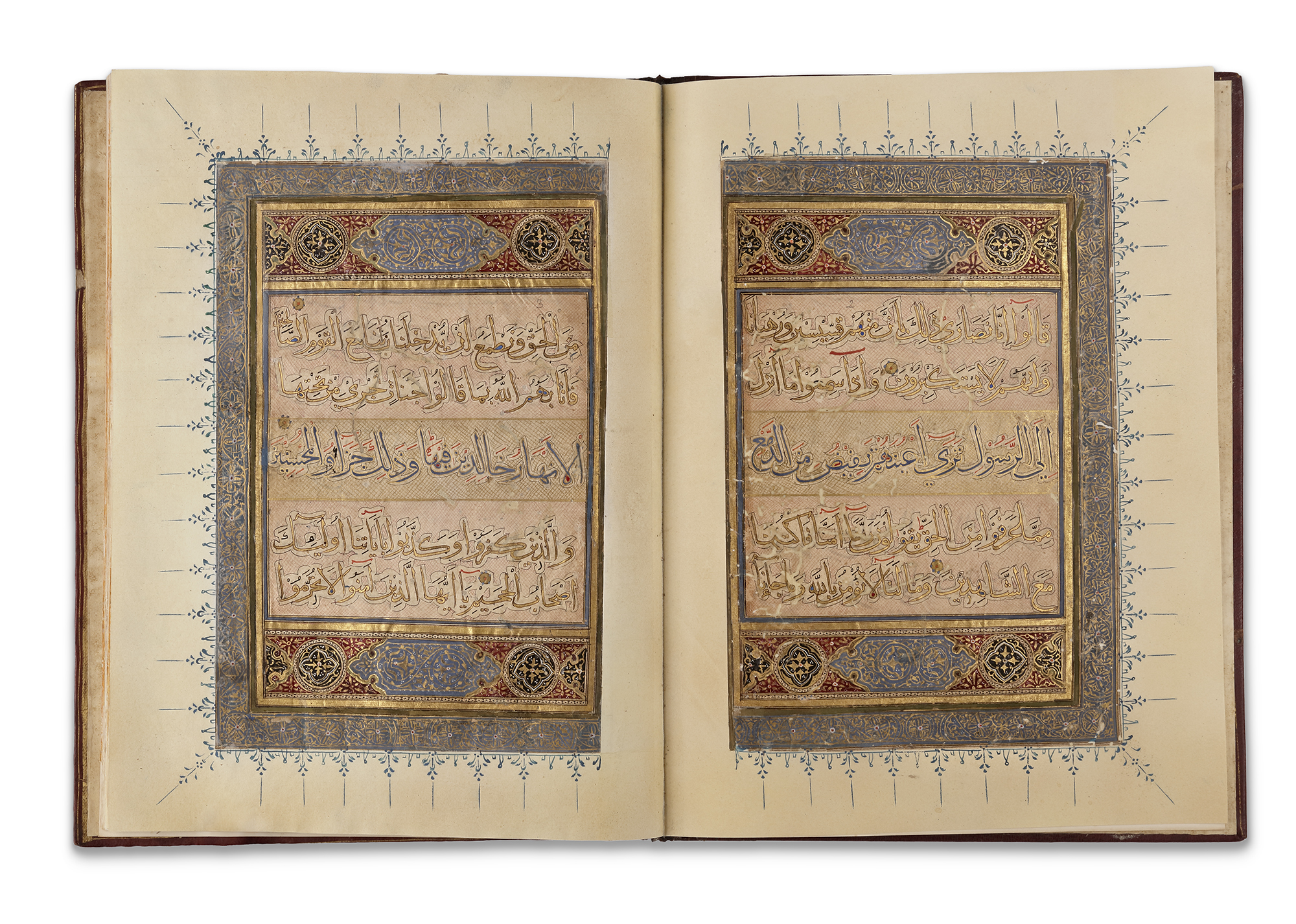 A QURAN MUHAQQAQ SECTION, NEAR EAST, 14TH CENTURY