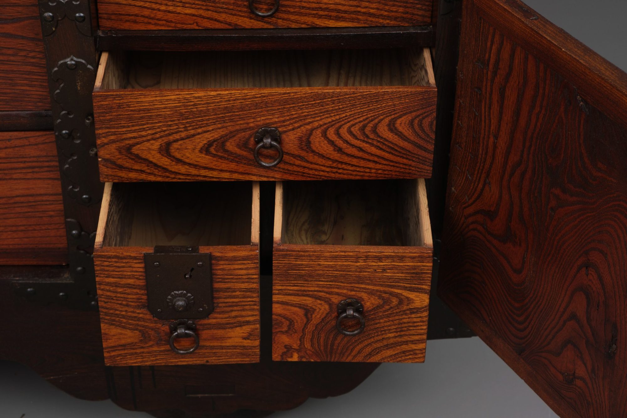 A JAPANESE KURUMA’DANSU 車箪笥 (WHEELED STORAGE CHEST, SECOND HALF 19TH ...