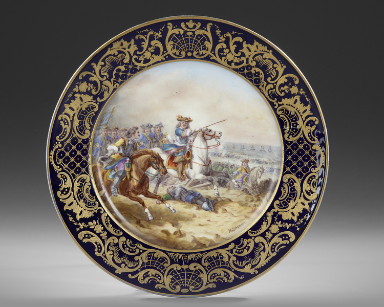 A LIMOGES PORCELAIN PLATE WITH PORTRAIT OF LOUIS XVI, NAPOLEON III ...