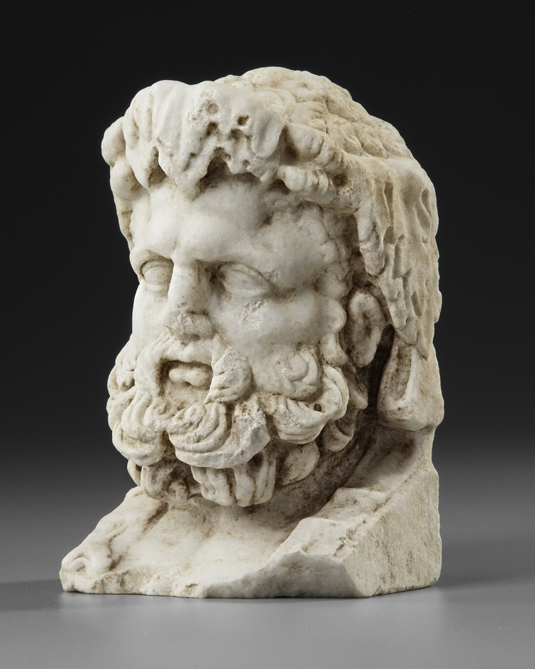 A MARBLE HEAD OF ZEUS