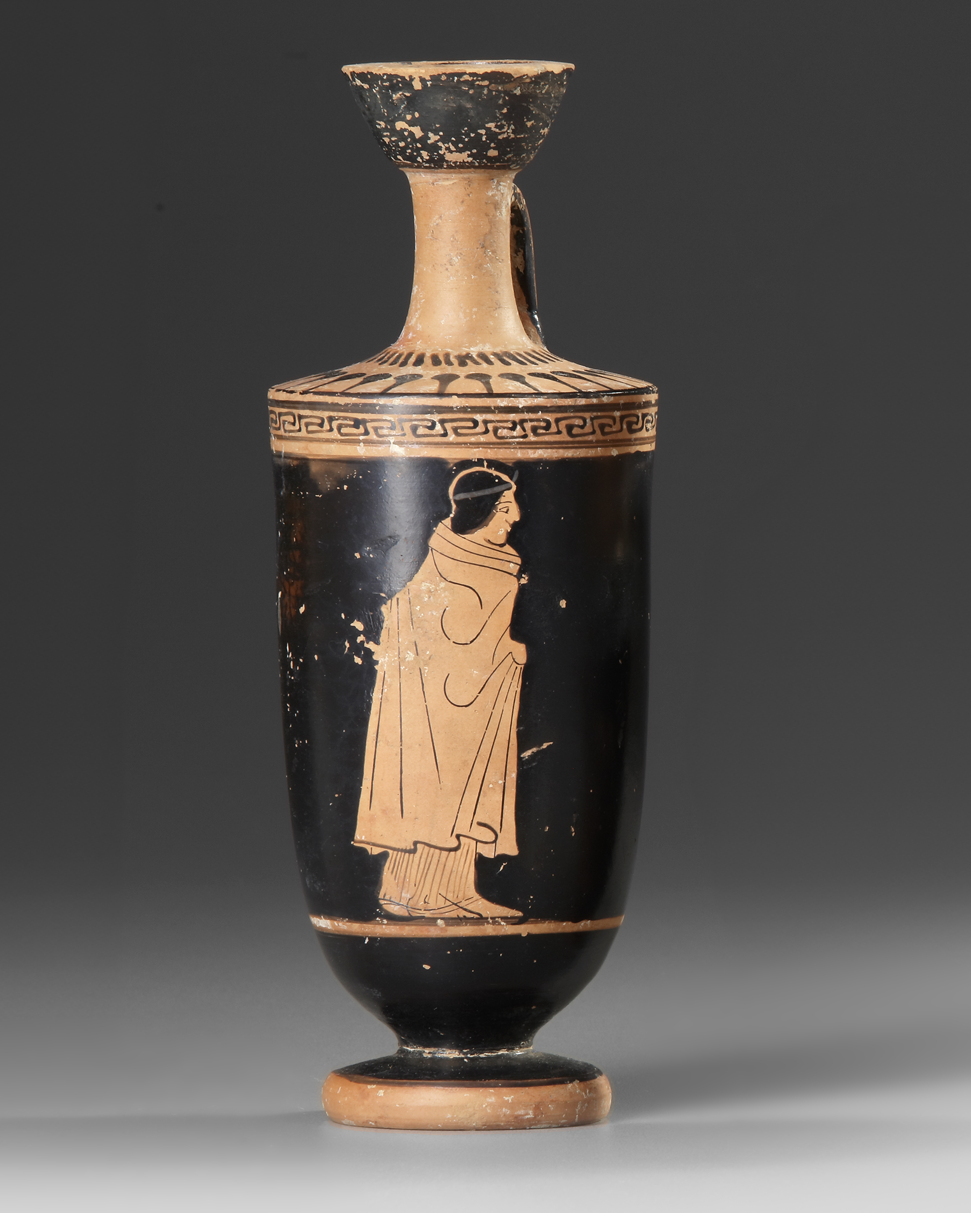 A CYLINDER LEKYTHOS WITH RED-FIGURE