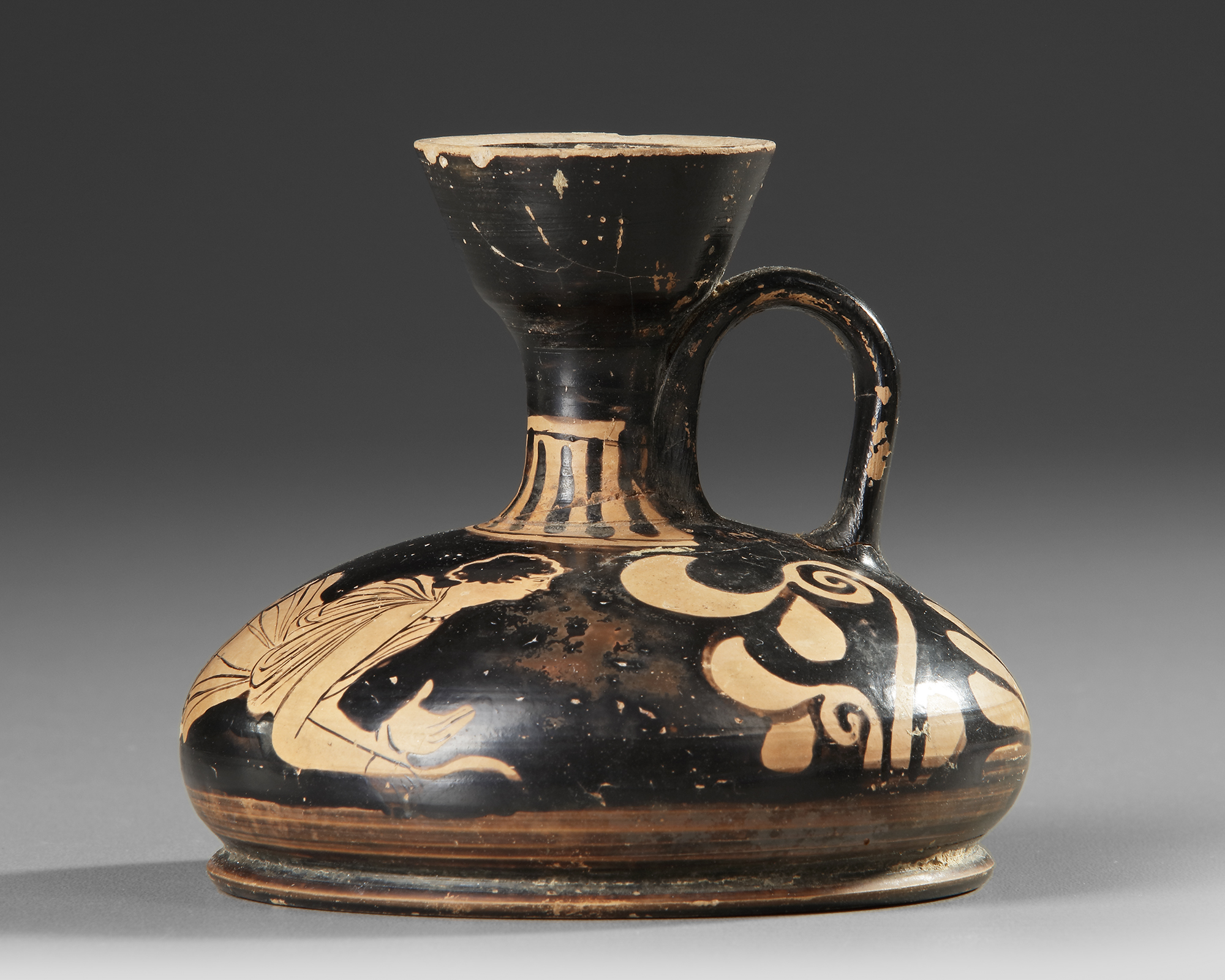 A LARGE RED-FIGURE SQUAD LEKYTHOS