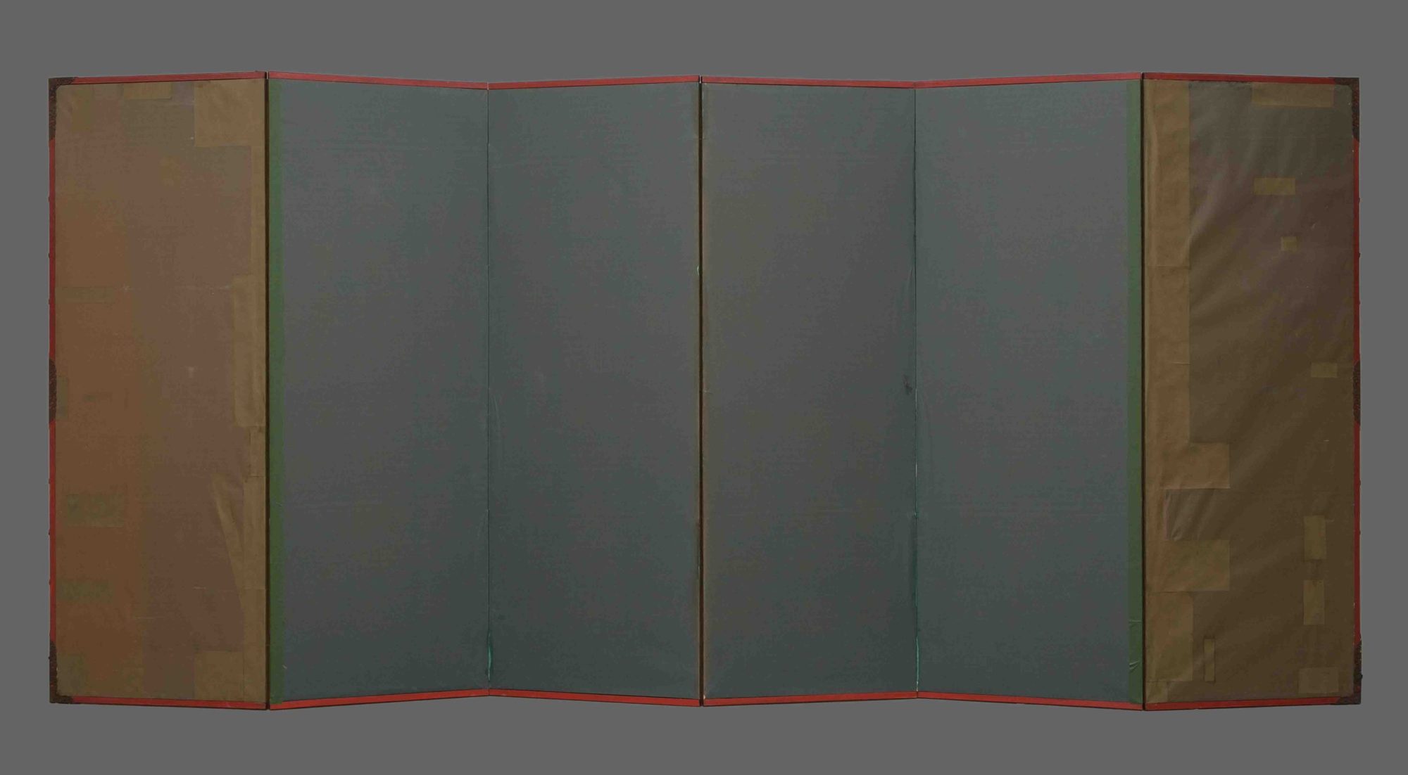 A JAPANESE BYOBU TOSA SCHOOL 土佐派 GENRE PAINTING ON GOLD LEAF, FIRST ...