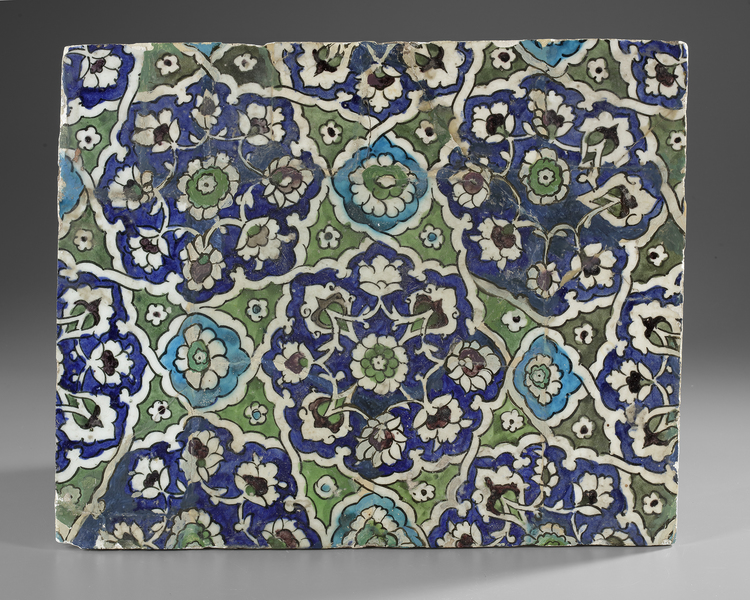 A DAMASCUS POTTERY TILE, OTTOMAN SYRIA, 17TH CENTURY
