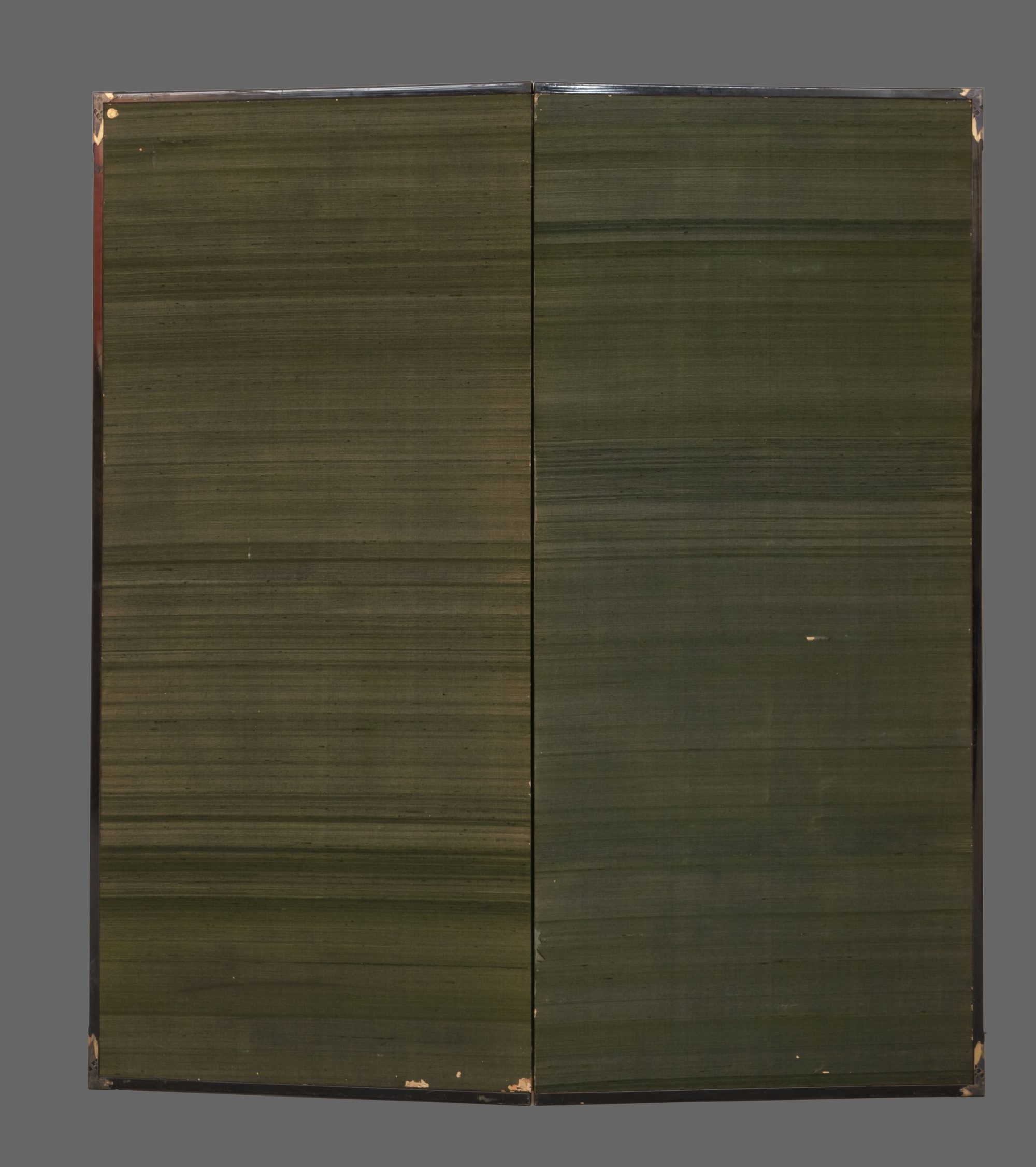 A TWO PANEL FLORAL SCREEN