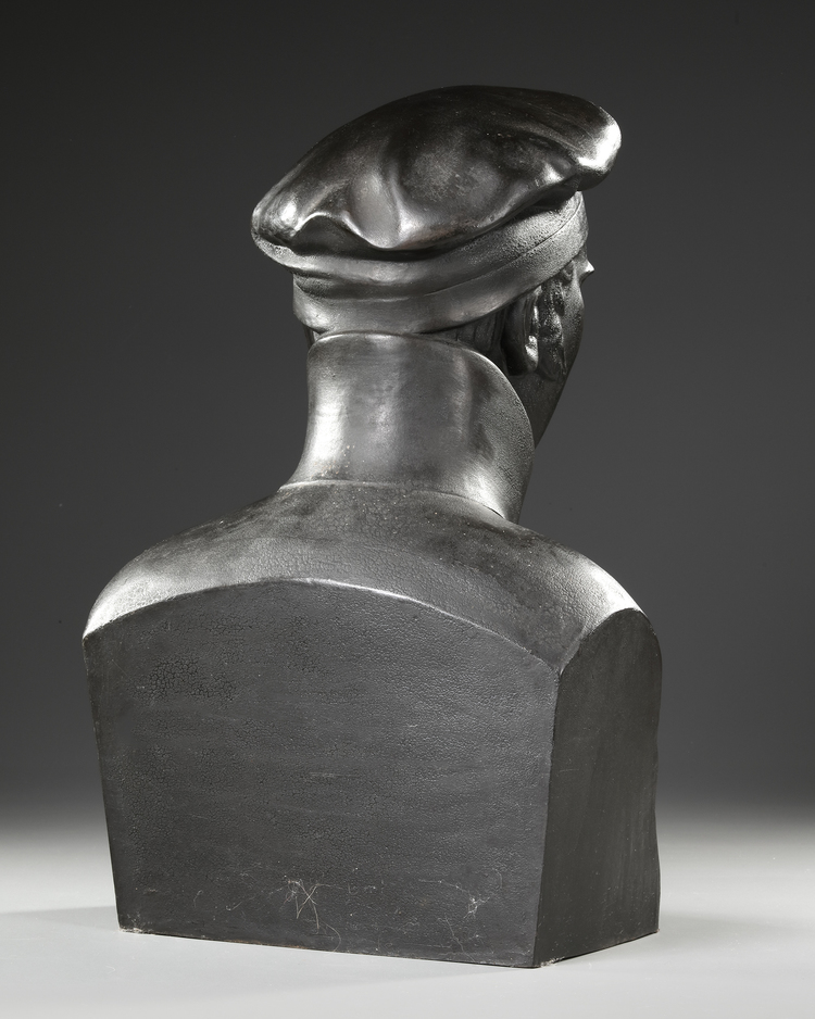 A CAST IRON BUST OF FREDRIK WILLIAM, DUKE OF BRUNSWICK-WOLFENBUTTEL ...