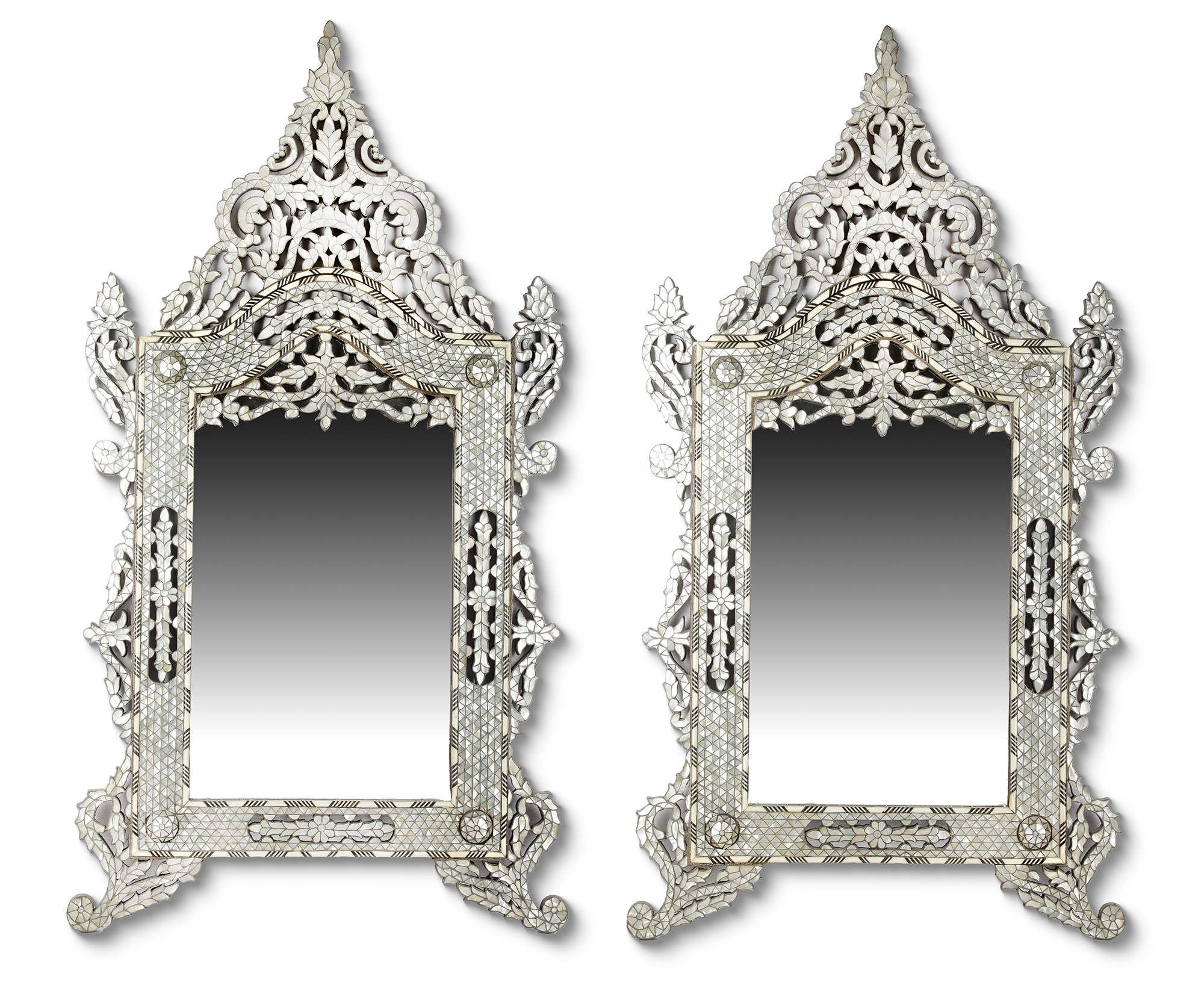 A PAIR OF FINE LARGE OTTOMAN MIRRORS, TURKEY, 19TH CENTURY