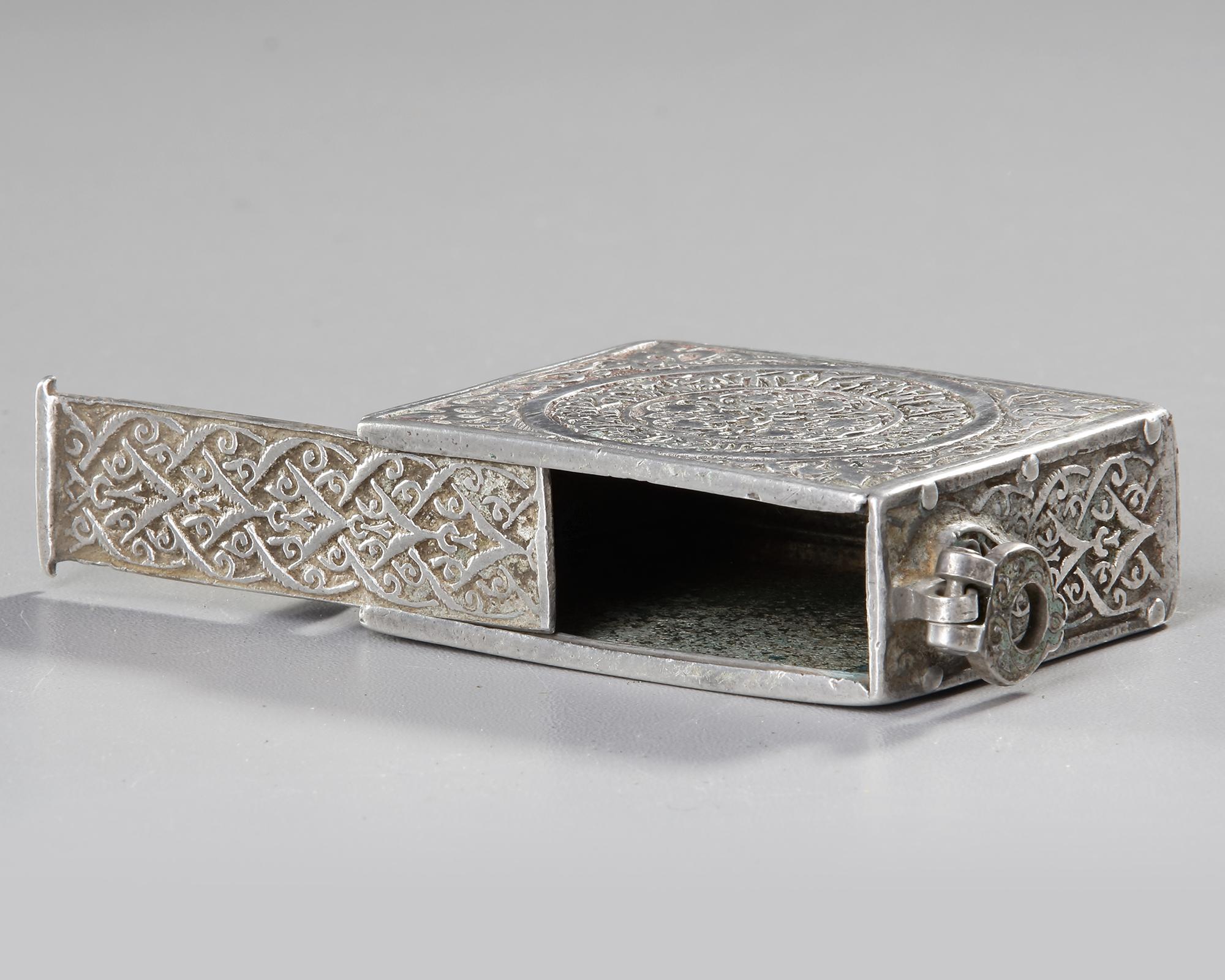 AN OTTOMAN SILVER PLATED QURAN CASE, 19TH CENTURY