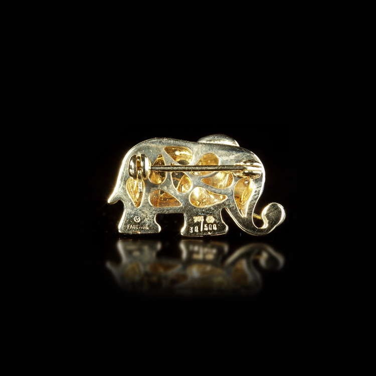 A FABERGE BROCHE, GOLD, RUBY DIAMOND, LIMITED EDITION