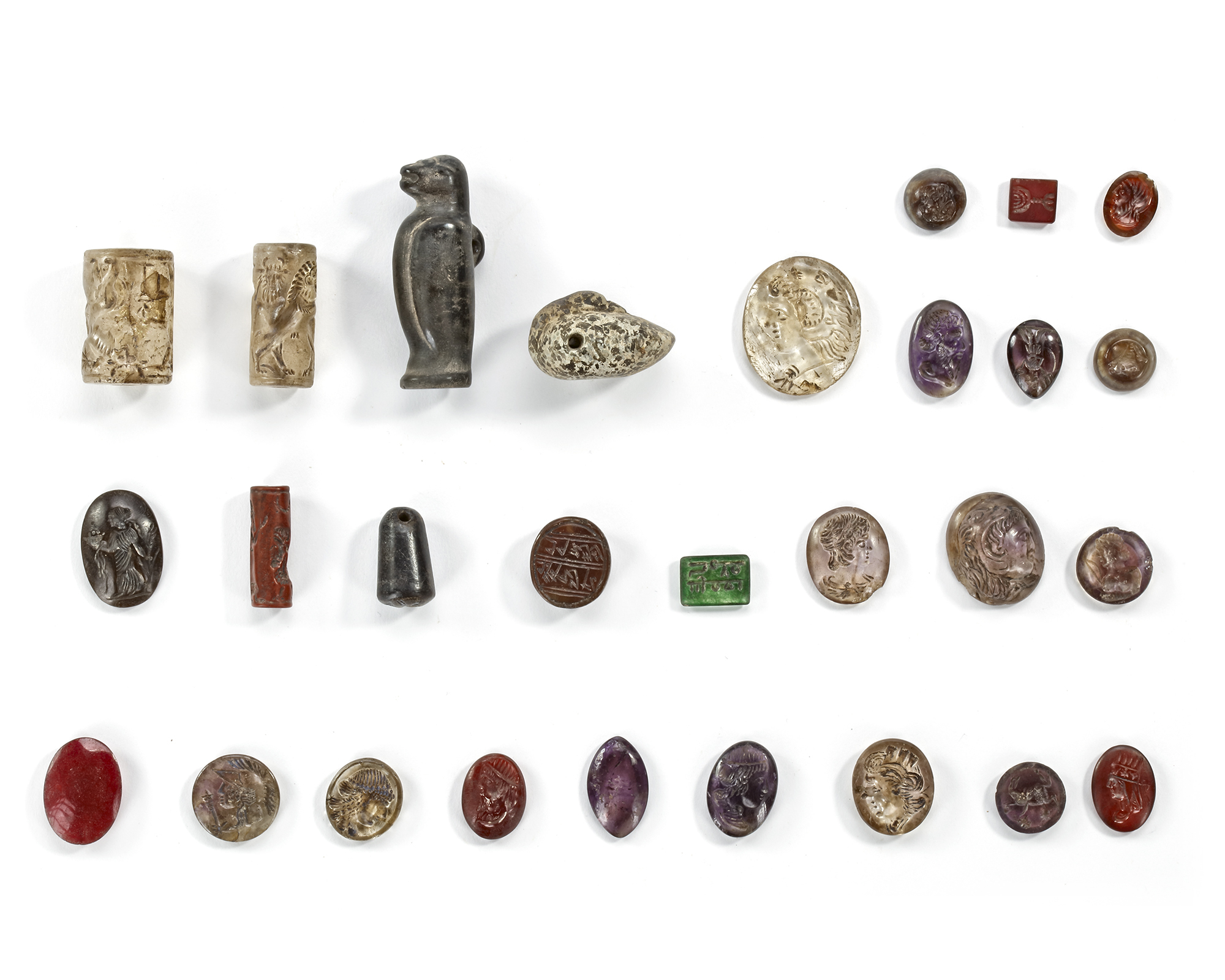 A COLLECTION OF ANCIENT ENGRAVED GEMSTONES