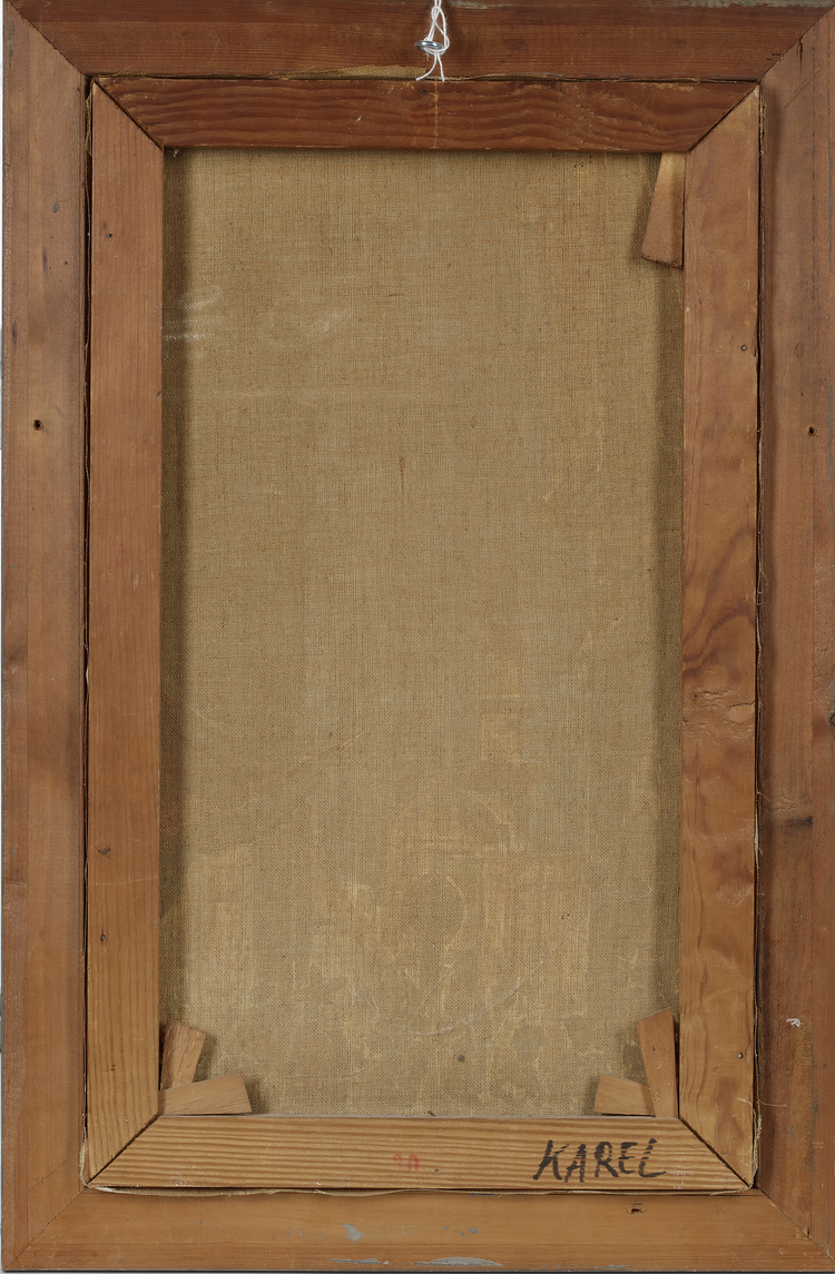 R. LACROIX, 20TH CENTURY, FIGURES IN THE STREETS, TUNESIA, OIL ON CANVAS