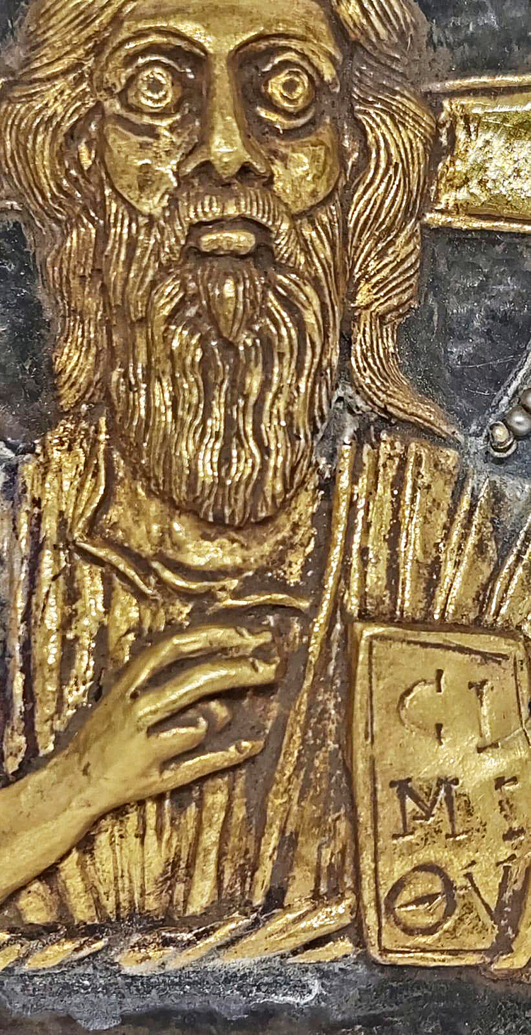 EARLY MEDIEVAL SILVER-GILDED ICON OF JESUS CHRIST, 12TH TO 13TH CENTURY ...