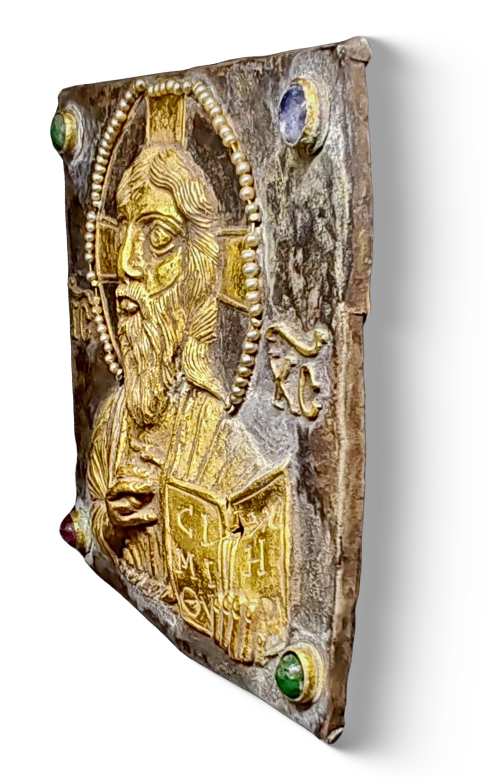 EARLY MEDIEVAL SILVER-GILDED ICON OF JESUS CHRIST, 12TH TO 13TH CENTURY ...