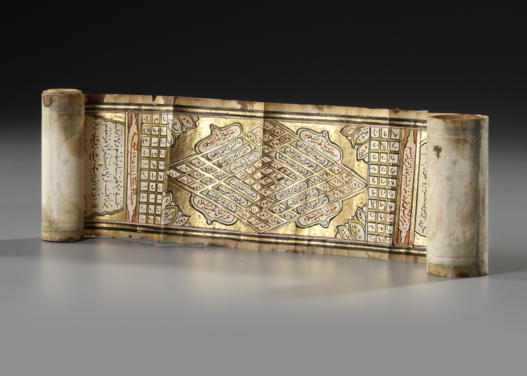 AN OTTOMAN ILLUMINATED PRAYER SCROLL, OTTOMAN TURKEY, 17TH CENTURY