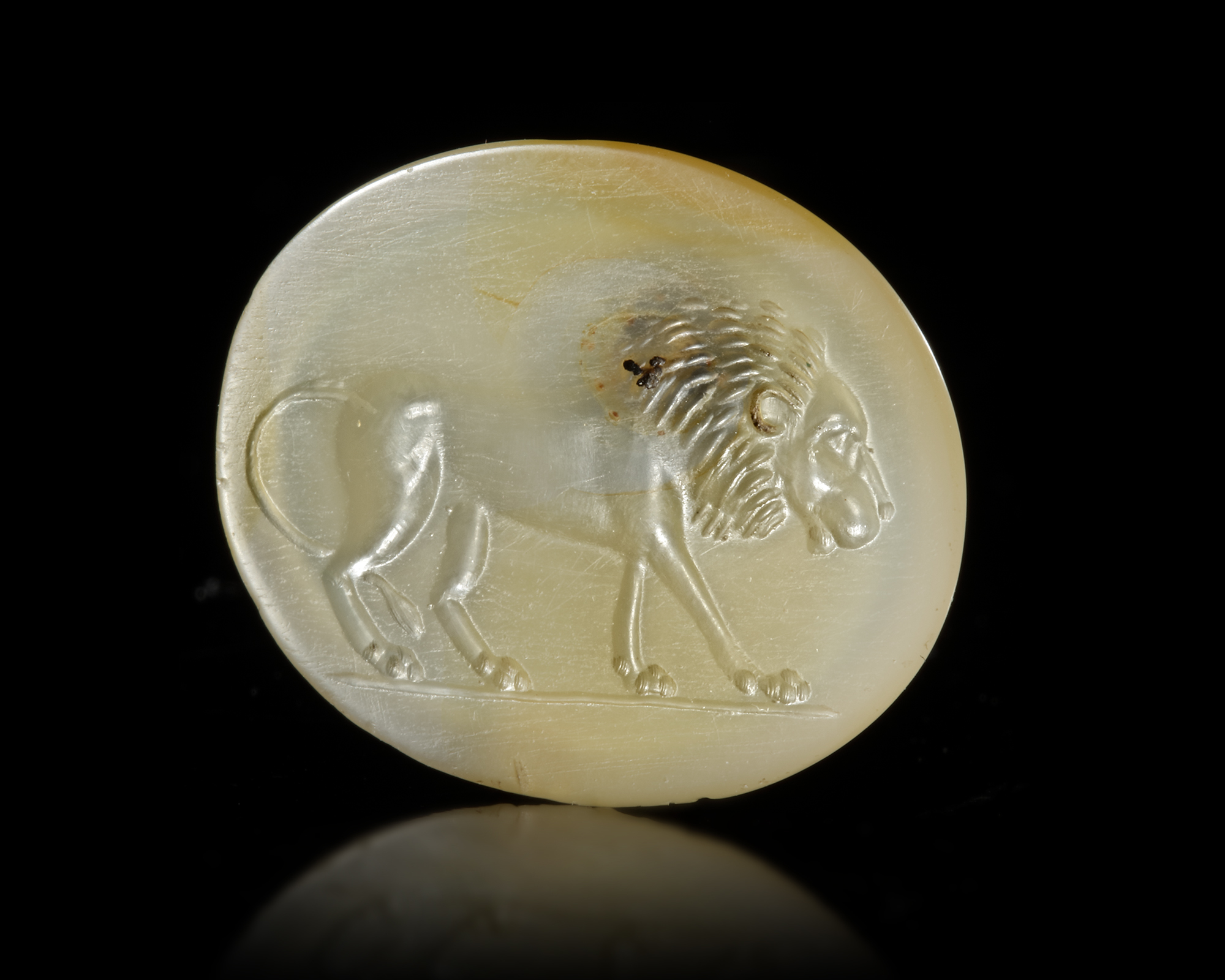 AN ANCIENT LION ENGRAVED SEAL