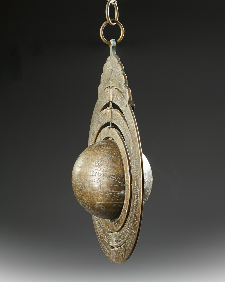 A PERSIAN OR INDIAN CELESTIAL SPHERE ARMILLARY, 20TH CENTURY