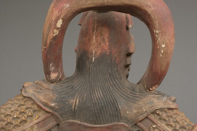 LIFE-SIZE NIO WOODEN STATUE